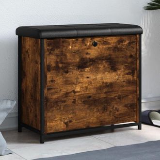 vidaXL Schuhbank mit Klappe R&auml;uchereiche 62x32x56 cm Vidaxl