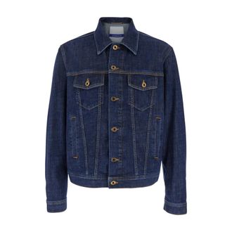Jacob Cohen Blaue Denimjacke mit Klassischem Kragen - - Jackets - Herren - Blau - L