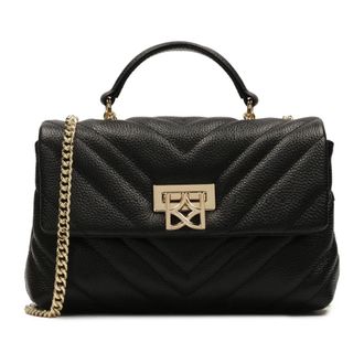 Kazar Kleine gesteppte Handtasche mit dekorativem Verschluss - - Bags - Damen - Schwarzk - ONE SIZE