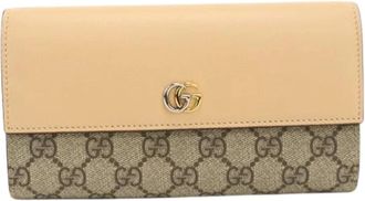 Gucci Portefeuille long (bi-pli) Pre-owned - Femme - Pre-owned - Beige - Taille: ONE Size