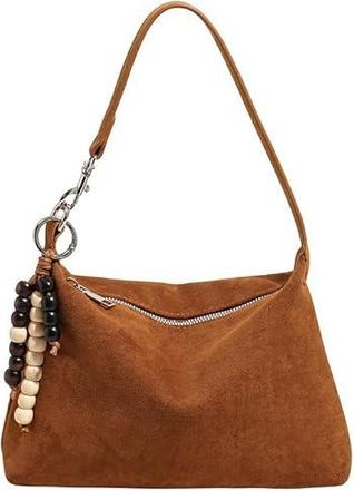 Generic Garhomtur Sac fourre-tout en daim pour femme avec pendentif, sac à bandoulière, sac à main, sac besace décontracté pour le travail et les voyages, mar