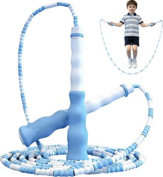 Generic Verbessertes Springseil mit weichen Perlen, verstellbare L&auml;nge, verhedderungsfrei, segmentiertes Springseil, f&uuml;r Damen, Herren und Kinder, h&auml;lt fit, W