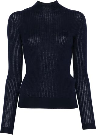 Lacoste ribbed top - Blau