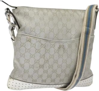 Gucci Pre-owned Toile sacs-gucci - Femme - Pre-owned - Gris - Taille: ONE Size