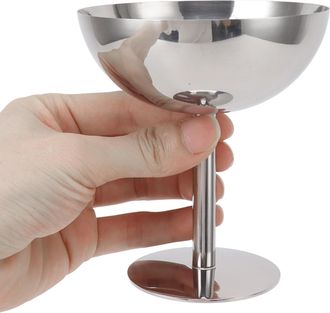 Generic Eisbecher 304 Edelstahl Lebensmittelecht Sp&uuml;lmaschinenfest Stabiler Champagnerkelch Party Familie Bar Caf&eacute; 9,9 x 10,9 x 6,9 cm Metall