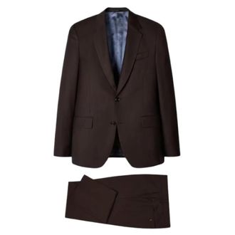 Paul Smith The Soho - Ma&szlig;geschneiderter Anzug aus Sharkskin-Wolle - - Suits - Herren - Braun - 2XL