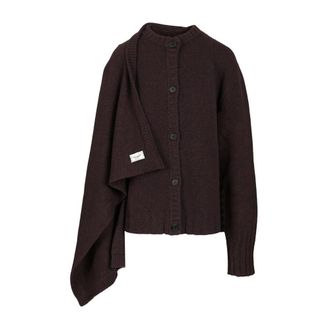 The Attico Strickjacke mit Drapierung - - Knitwear - Damen - Braun - M