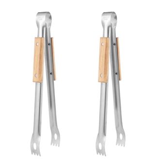 DOITOOL 2 St&uuml;ck Grillwerkzeug Grillzange Edelstahlverriegelung K&uuml;chenzange Fleischwender zum Greifen Und Servieren von Speisen