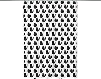 Bonamaison Le Jardin du Lin Digital Gedruckter Duschvorhang, Badewannenvorhang, Duschvorhangringe Enthalten, Größe: 140x200 cm - Entworfen und Hergestellt in der