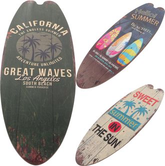 Garneck Mini Surfbrett Deko - Tropische Wanddeko F&uuml;r Outdoor Und Innenr&auml;ume - Surfbrett Wanddeko Im Vintage Stil Perfekte Sommerdekoration F&uuml;r Tiki Bars Und S