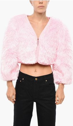 Dsquared2 Faux Fur Cropped Fit FUNNY Jacket size 38