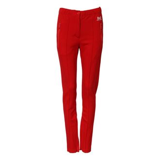 Dolce & Gabbana Dunkelrote Slim Fit Jogginghose - - Trousers - Damen - Rot - XS