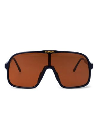 Carrera Sonnenbrille mit Shield-Gestell - Schwarz