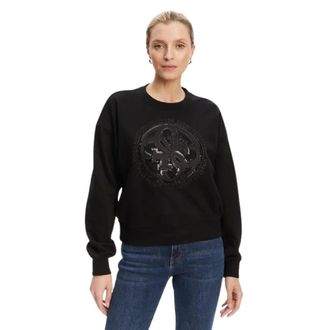 Guess Femme, Sweatshirts et sweats &agrave; capuche, Noir, Taille: 38 FR SweaT-shirts
