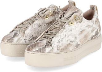 Paul Green 5317-079 Baskets &agrave; plateforme pour femme en daim beige Taille 35,5, Blanc., 36 EU