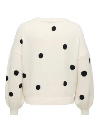 Only Carmakoma Rundhalspullover CARRICA LS DETAIL O-NECK KNT Materialmix, normal geschnitten