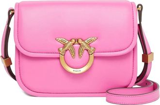 Pinko mini sac Love-Birds à rabat - Rose