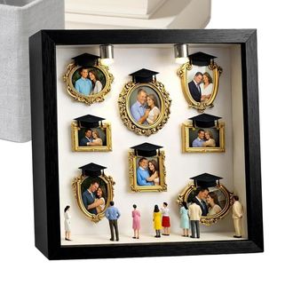 Generic DIY Museum Box - Erinnerungen Ausstellung F&uuml;r Silhouette Cover - Goldene DIY Bilderrahmen Set,f&uuml;r Erfolgreiche Geburtstag Party Hochzeitstag Valentins