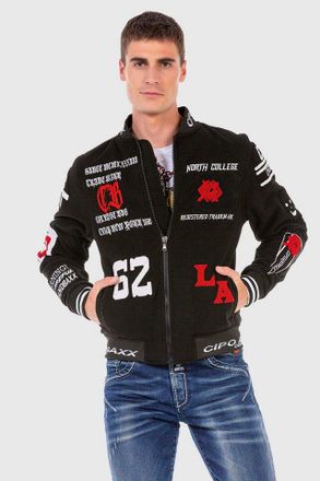 Cipo & Baxx Outdoorjacke Jacke mit coolen Stickereien