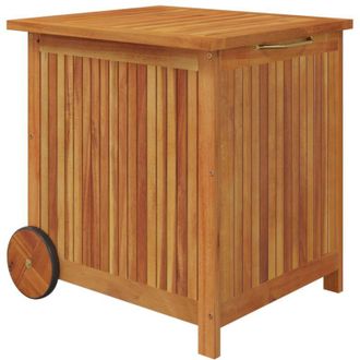 vidaXL Gartentruhe mit Rollen 60x50x58 cm Massivholz Akazie Vidaxl