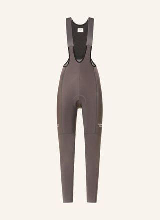 Pas Normal Studios Pas Normal Studios Thermo-Radhose Essential Thermal Long Mit Tr&auml;gern Und Gepolstertem Einsatz grau