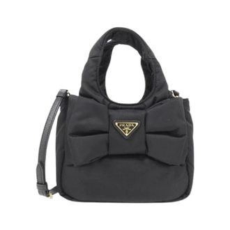 Prada Sac bandouli&egrave;re Pre-owned Tessuto Fiocco - Femme - Pre-owned - Noir - Taille: ONE Size