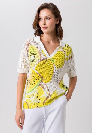 Tuzzi Nero Kurzarmshirt mit Frucht-Print