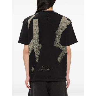 44 Label Group Cotton Jersey T-Shirt - Black