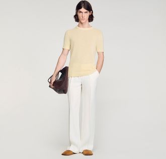 Sandro T-Shirt aus Feinstrick