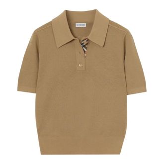 Burberry Woll-Poloshirt - - Tops - Damen - Beige - XS