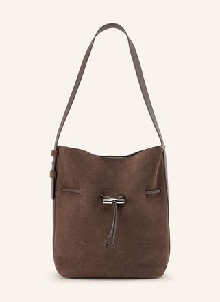 Longchamp Beuteltasche Le Roseau Medium braun