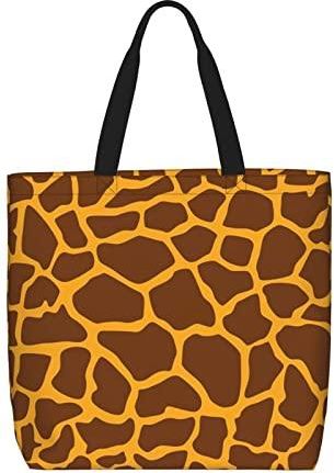 Generic Sac De Courses Fourrure Animale &Agrave; Imprim&eacute; Girafe Sac &Agrave; Dos R&eacute;utilisable Lavables Sacs &Agrave; Main, Pour Filles, Voyage, Femmes, Burea
