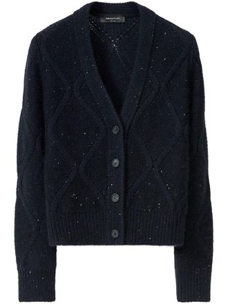Fabiana Filippi cardigan &agrave; design brod&eacute; de sequins - Noir