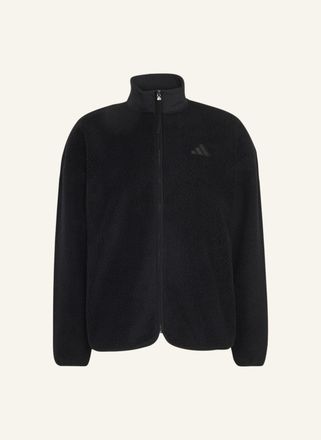 adidas City Tech 3-Streifen Fleecejacke, Durchgehender Reissverschluss schwarz