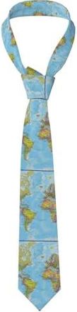 Generic Cravate Carte Politique Du Monde Classique Necktie &Eacute;l&eacute;gant Cravates Homme Pour L&Eacute;cole F&ecirc;te Travail