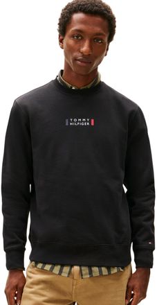 Tommy Hilfiger Herren Brand Love Mw0Mw41428 Pullover-Sweatshirt, Black (Black), XL