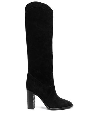 Saint Laurent Kate Stiefel, 105mm - Schwarz
