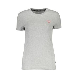 Guess Femme, Tops, Gris, Taille: 40 FR T-Shirt avec Logo Imprim&eacute;