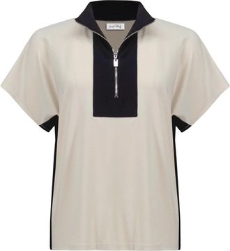 Joseph Ribkoff Femme, Tops, Beige, Taille: 38 FR Haut Sportif Zipp&eacute;
