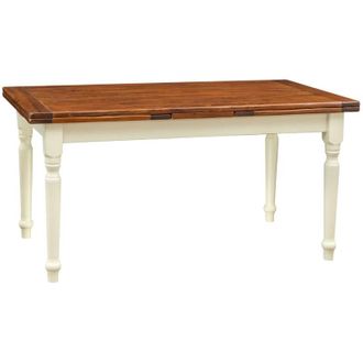 Biscottini International Ausziehbarer rechteckiger Holztisch, K&uuml;chentisch, 160 x 90 x 80 cm, Esstisch aus Holz im Landhausstil, hergestellt in Italien