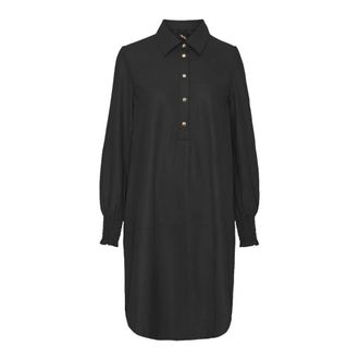 BTF-CPH A-Shape Kleid mit Smok-Detail Skind 100159 - - Dresses - Damen - Schwarzk - XS