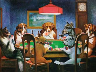 1art1 Cassius M. Coolidge Poster A Friend In Need, 1903 Bilder Leinwand-Bild Auf Keilrahmen | XXL-Wandbild Poster Kunstdruck Als Leinwandbild 40x30 cm