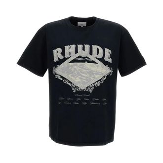 Rhude Rundhals-T-Shirt - - Tops - Herren - Schwarzk - XL