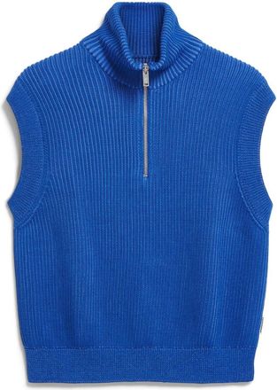 Armedangels Damen Pullunder aus Bio-Baumwolle VANIS&Eacute; Knit Loose Fit Dynamo Blue-Light Dynamo Blue