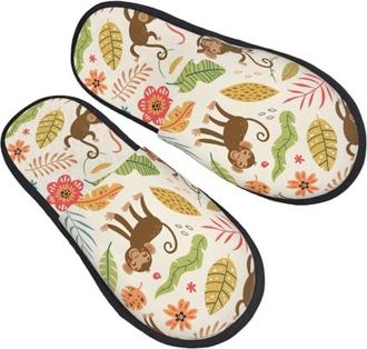 Generic Chaussures De Maison Les Singes Dans Le Pour Femme Et Homme Shoes Chauds Chaussures Voyages Slippers Pour Chambre &Agrave; Coucher H&ocirc;tels M