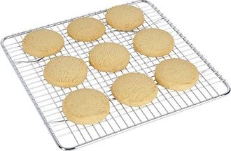 KitchenCraft Kitchen Craft Kuchengitter, 25 x 25 x 1 cm, verchromt, Silber, KCCAKESQ