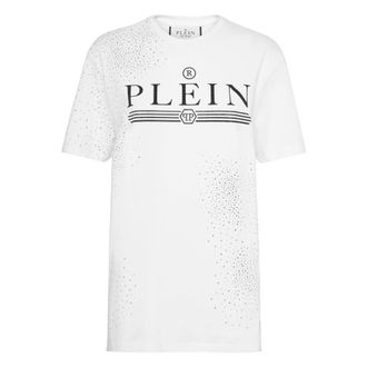Philipp Plein Femme, Tops, Blanc, Taille: 42 FR T-Shirt Fit