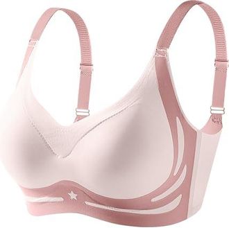 Generic Soutien Gorge Invisible Soutien Gorge sans Armature Brassiere Femme Tous Les Jours Design &Eacute;paules D&eacute;nud&eacute;es sans Armature Ni Mousse Bretelles Convertib