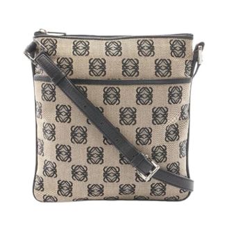 Loewe Pre-owned Anagram Leder Schultertasche - - Pre-owned - Damen - Beige - ONE SIZE