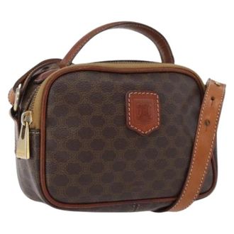 Celine Pre-owned Macadam Canvas Hand Bag - Femme - Pre-owned - Brun - Taille: ONE Size